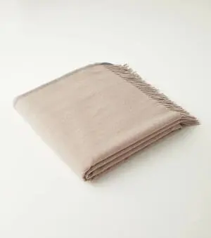 Brunello Cucinelli Fringed Cashmere Throw - Beige