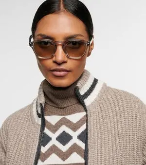 Brunello Cucinelli Acetate Round Frame Sunglasses