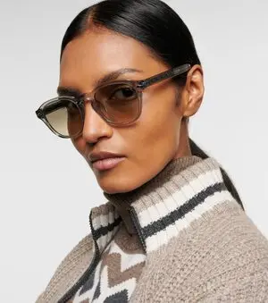 Brunello Cucinelli Acetate Round Frame Sunglasses