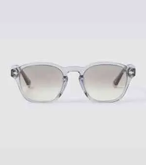 Brunello Cucinelli Intarsia Rays Round Sunglasses - Grey