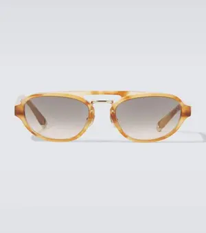 Brunello Cucinelli Tortoiseshell Browline Sunglasses