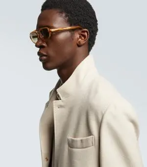 Brunello Cucinelli Tortoiseshell Browline Sunglasses