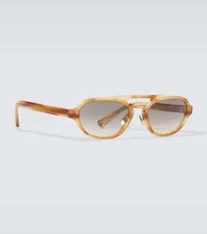 Brunello Cucinelli Tortoiseshell Browline Sunglasses
