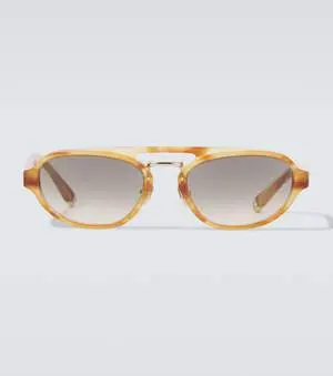 Brunello Cucinelli Tortoiseshell-effect Browline Sunglasses - Brown