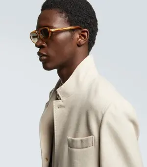 Brunello Cucinelli Tortoiseshell-effect Browline Sunglasses