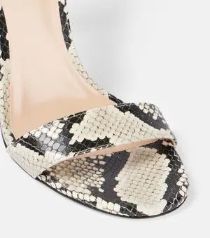 TOM FORD Padlock 105 Snake-effect Leather Sandals