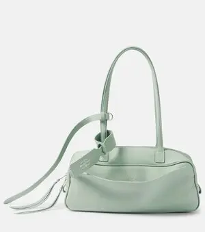 Balenciaga Carrie Small Leather Shoulder Bag - Green