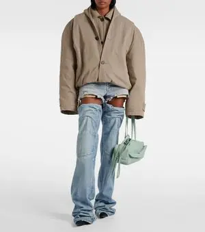 Balenciaga Carrie Small Leather Shoulder Bag - Green