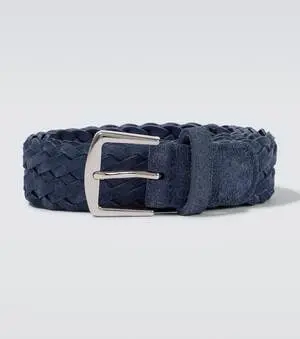 Loro Piana Woven Suede Belt - Blue