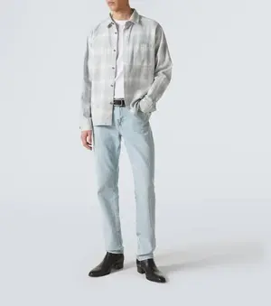 FRAME Checked Cotton Overshirt