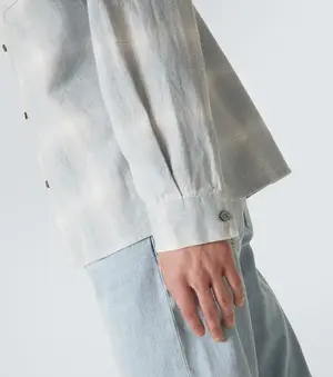 FRAME Checked Cotton Overshirt - Blue