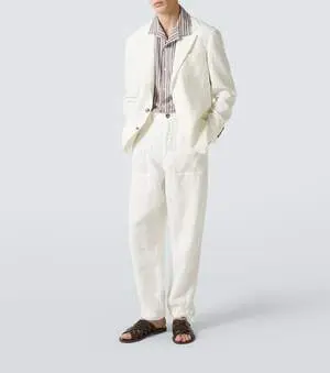 Brunello Cucinelli Striped Cotton Bowling Shirt