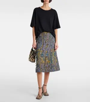 Dries Van Noten Oversized Cotton Jersey T-shirt - Black