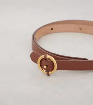Loro Piana Helm Leather Belt - Brown