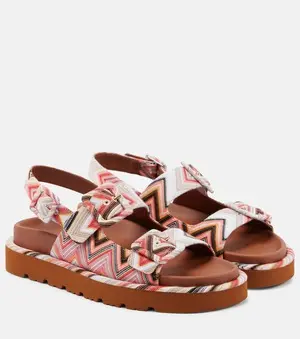 Missoni Gold Tone Sandals For Women