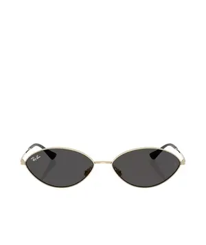 Ray-ban Oval-frame Metal Sunglasses - Gold
