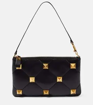 Valentino Garavani Roman Stud Quilted Leather Pouch