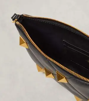 Valentino Garavani Roman Stud Quilted Leather Pouch