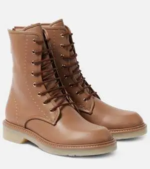 Max Mara Leather Ankle Boots