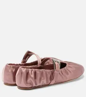 Paris Texas Sveva Satin Ballet Flats
