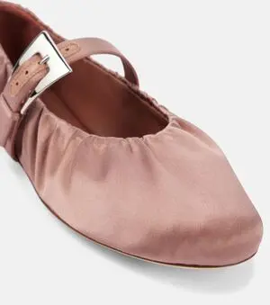 Paris Texas Sveva Satin Ballet Flats