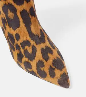 Paris Texas Gaia 60 Leopard-print Suede Boots