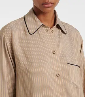 Victoria Beckham Striped Pajama Shirt