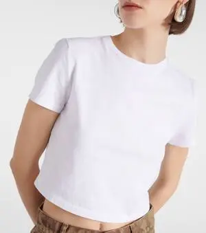 RE/DONE Cotton Jersey Crop Top