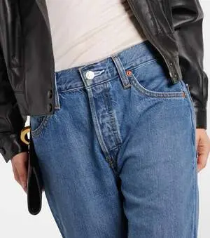 RE/DONE Loose Crop High-rise Straight Jeans
