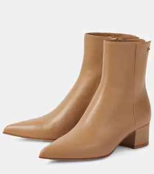 GIANVITO ROSSI Lyell 45 Leather Ankle Boots