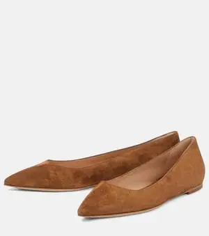 GIANVITO ROSSI Suede Ballet Flats