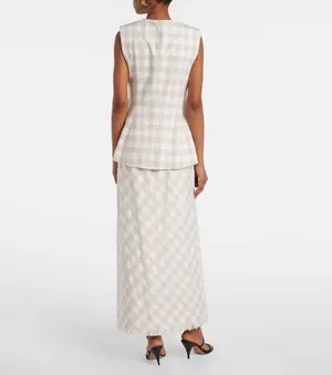Simkhai Calliope Gingham Vest - Beige