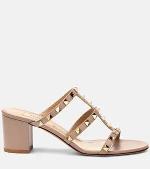 Valentino Garavani Rockstud Leather Sandals - Pink