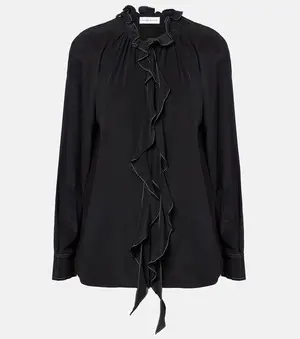 Victoria Beckham Ruffled Silk Blouse