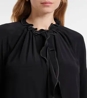 Victoria Beckham Ruffled Silk Blouse