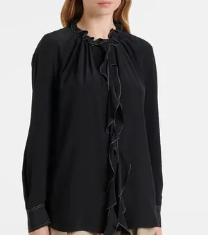 Victoria Beckham Ruffled Silk Blouse