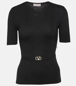 Valentino Garavani Belted Virgin Wool Sweater