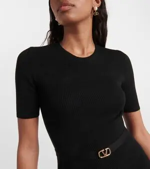 Valentino Garavani Belted Virgin Wool Sweater