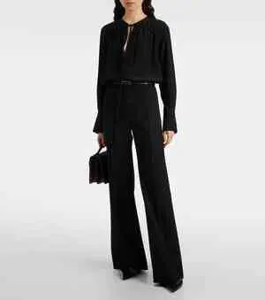 Victoria Beckham Silk Tie-neck Blouse
