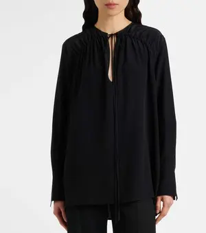 Victoria Beckham Silk Tie-neck Blouse