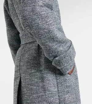 Victoria Beckham Boucle Tweed Wrap Coat
