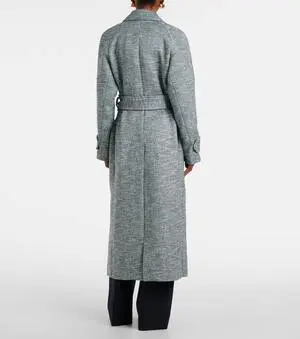 Victoria Beckham Boucle Tweed Wrap Coat