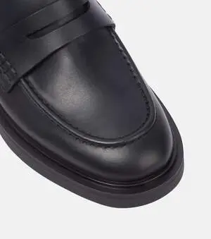GIANVITO ROSSI Harris Leather Loafers - Black