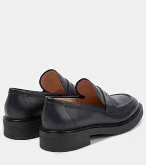 GIANVITO ROSSI Harris Leather Loafers - Black