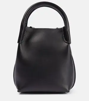 Loro Piana Bale Small Leather Bucket Bag - Black