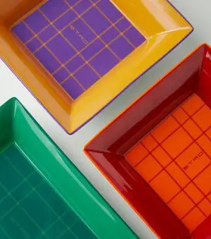 Etro Checked Porcelain Tray
