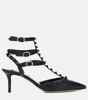 Valentino Garavani Rockstud Leather Pumps - Black