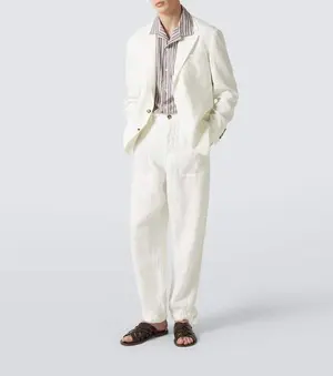 Brunello Cucinelli Striped Cotton Bowling Shirt
