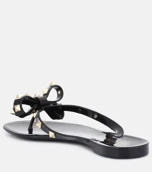 Valentino Garavani Rockstud Embellished Pvc Thong Sandals