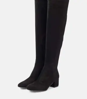 GIANVITO ROSSI Suede Knee-high Boots - Black